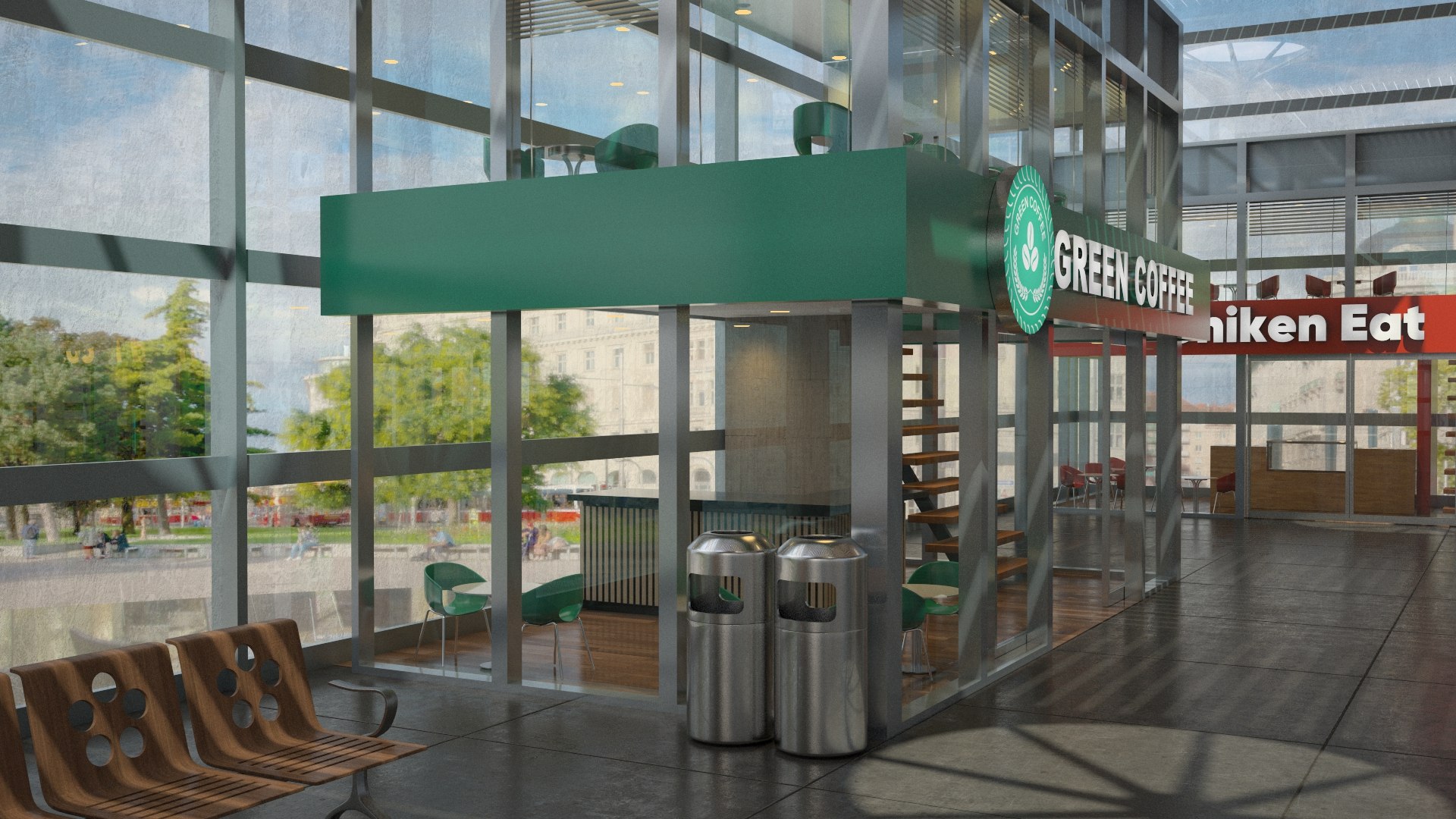 Rail Station Interior Design 3D - TurboSquid 2044554