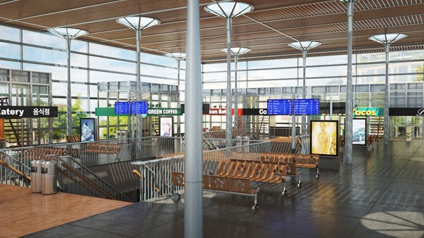 Rail Station interior design 3D - TurboSquid 2044554