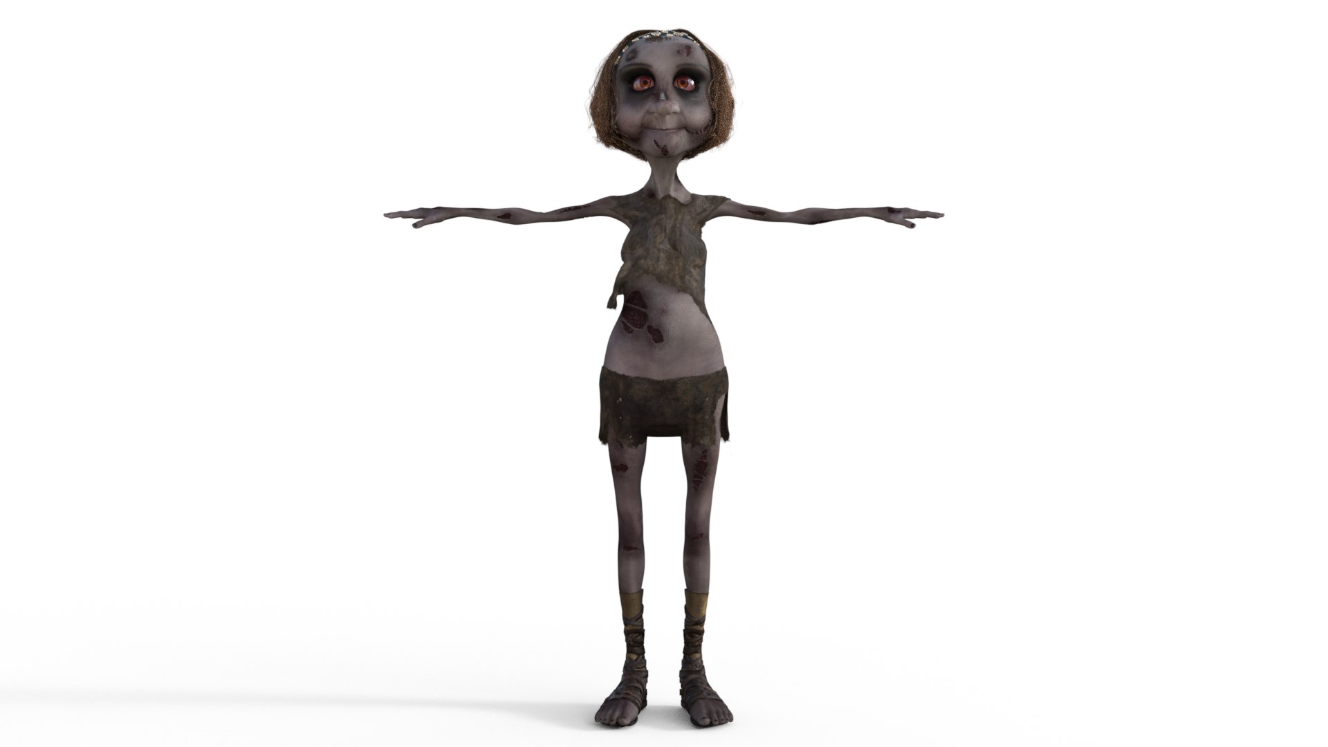 Zombie Granny Rigged 3D Model - TurboSquid 2216923