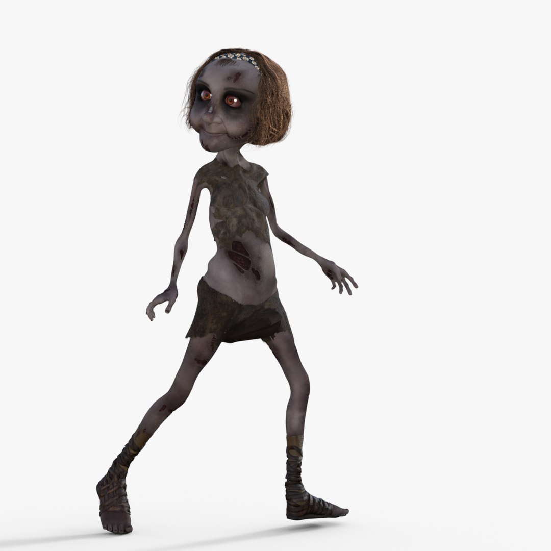 Zombie Granny Rigged 3D Model - TurboSquid 2216923