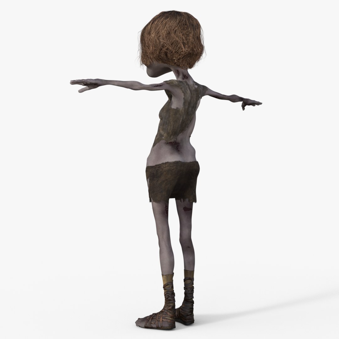 Zombie Granny Rigged 3D Model - TurboSquid 2216923