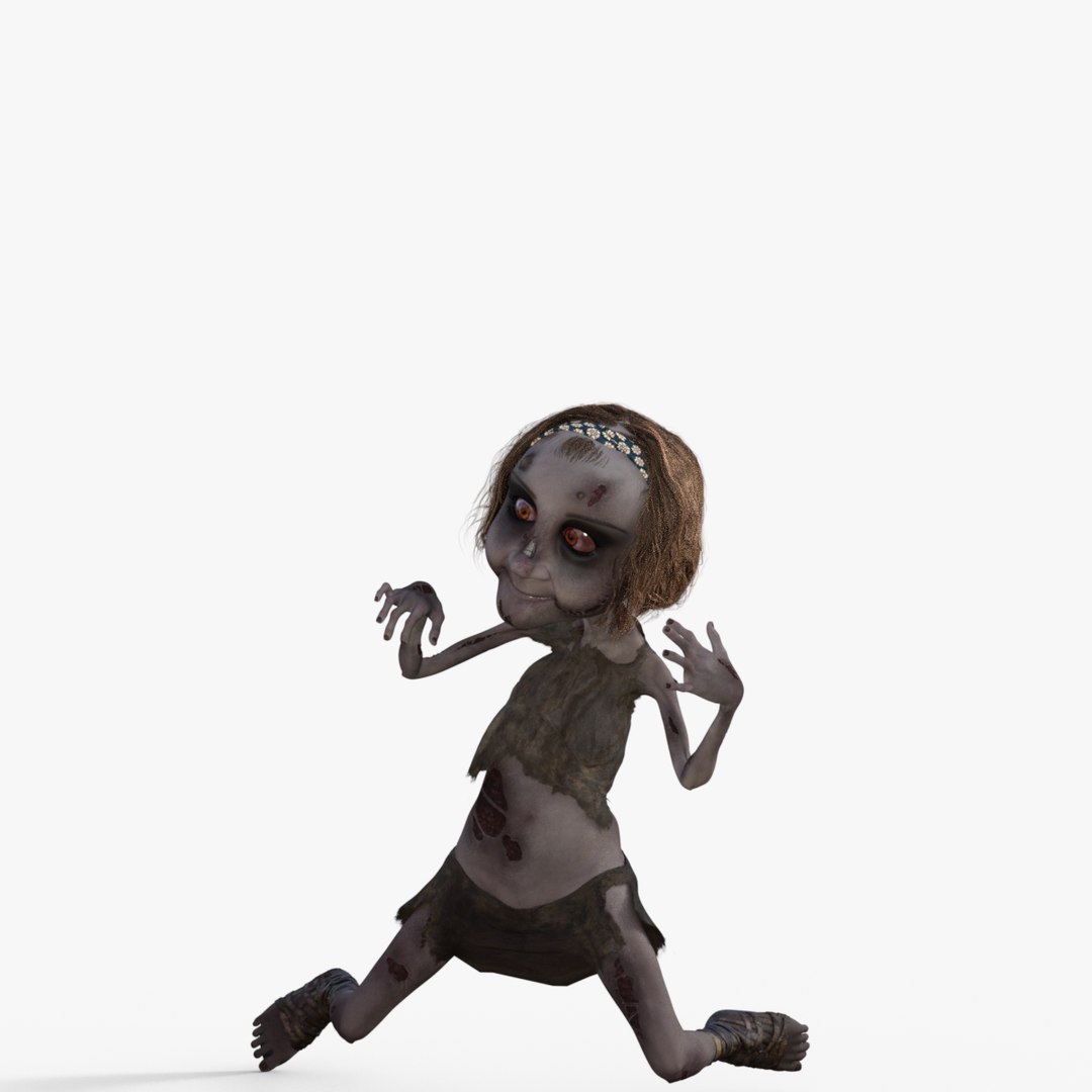 Zombie Granny Rigged 3D Model - TurboSquid 2216923
