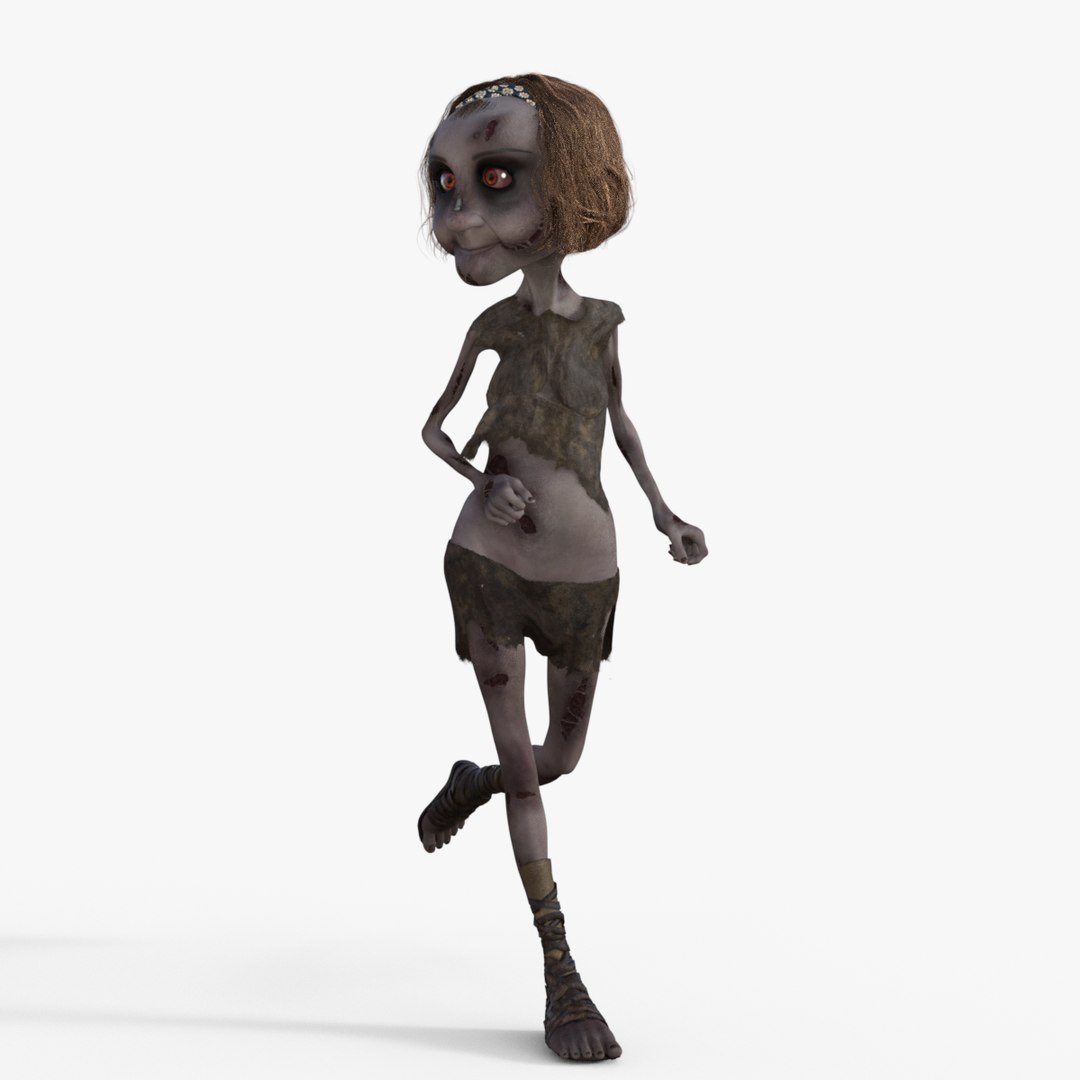 Zombie Granny Rigged 3D Model - TurboSquid 2216923