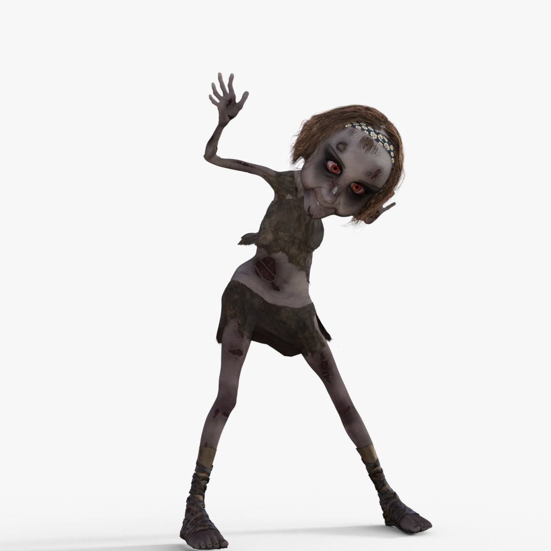 Zombie Granny Rigged 3D Model - TurboSquid 2216923