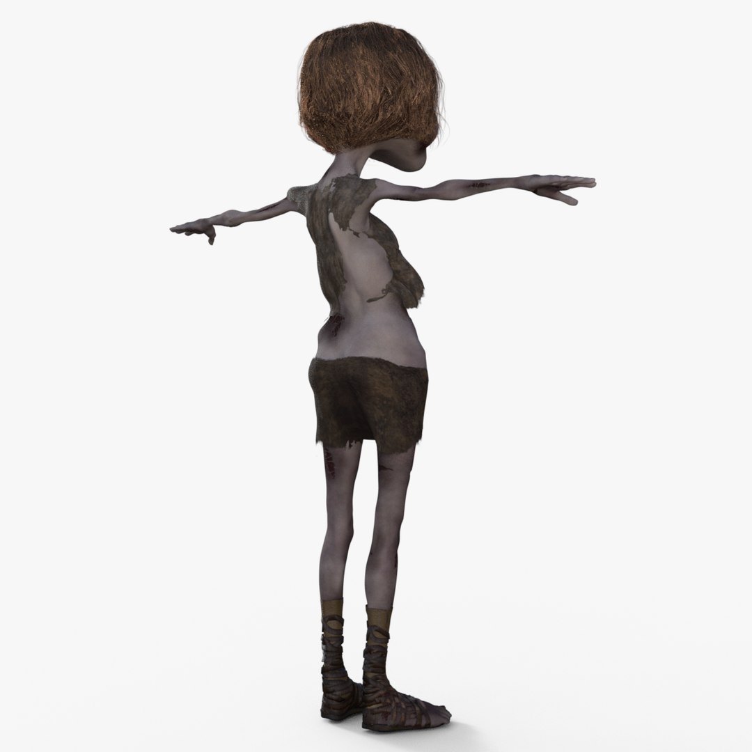 Zombie Granny Rigged 3D Model - TurboSquid 2216923