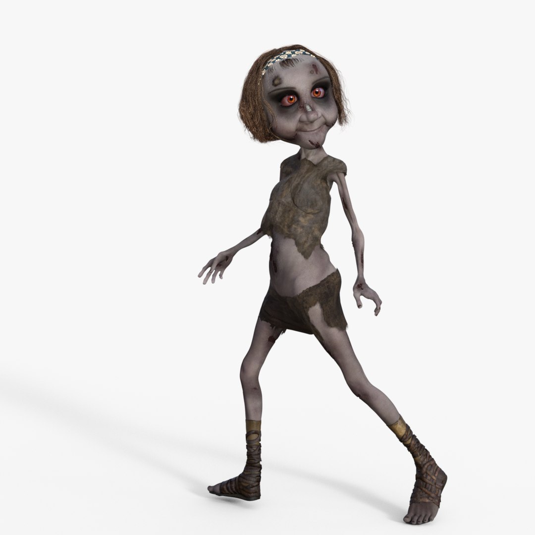 Zombie Granny Rigged 3D Model - TurboSquid 2216923