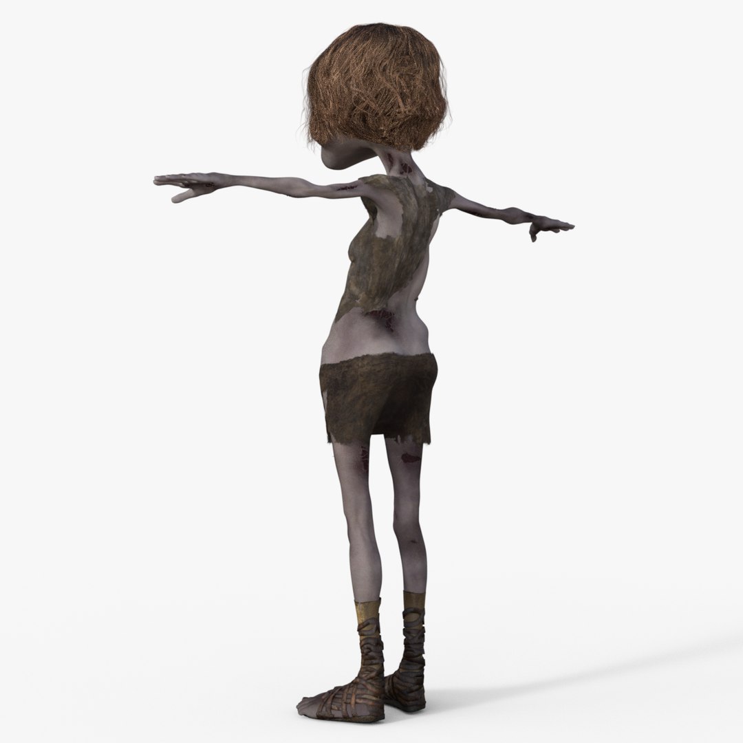 Zombie Granny Rigged 3D Model - TurboSquid 2216923