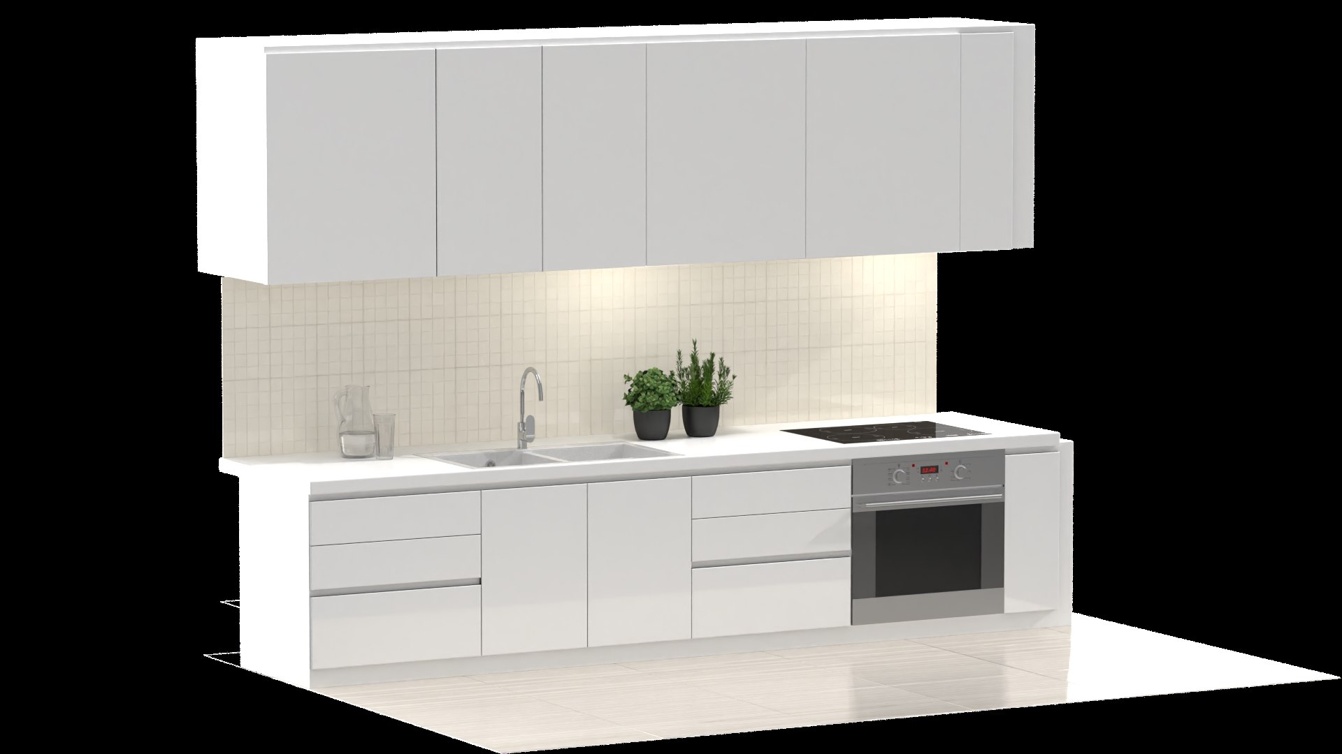 Kitchen Countertops And Cabinets 3D Model - TurboSquid 1919341