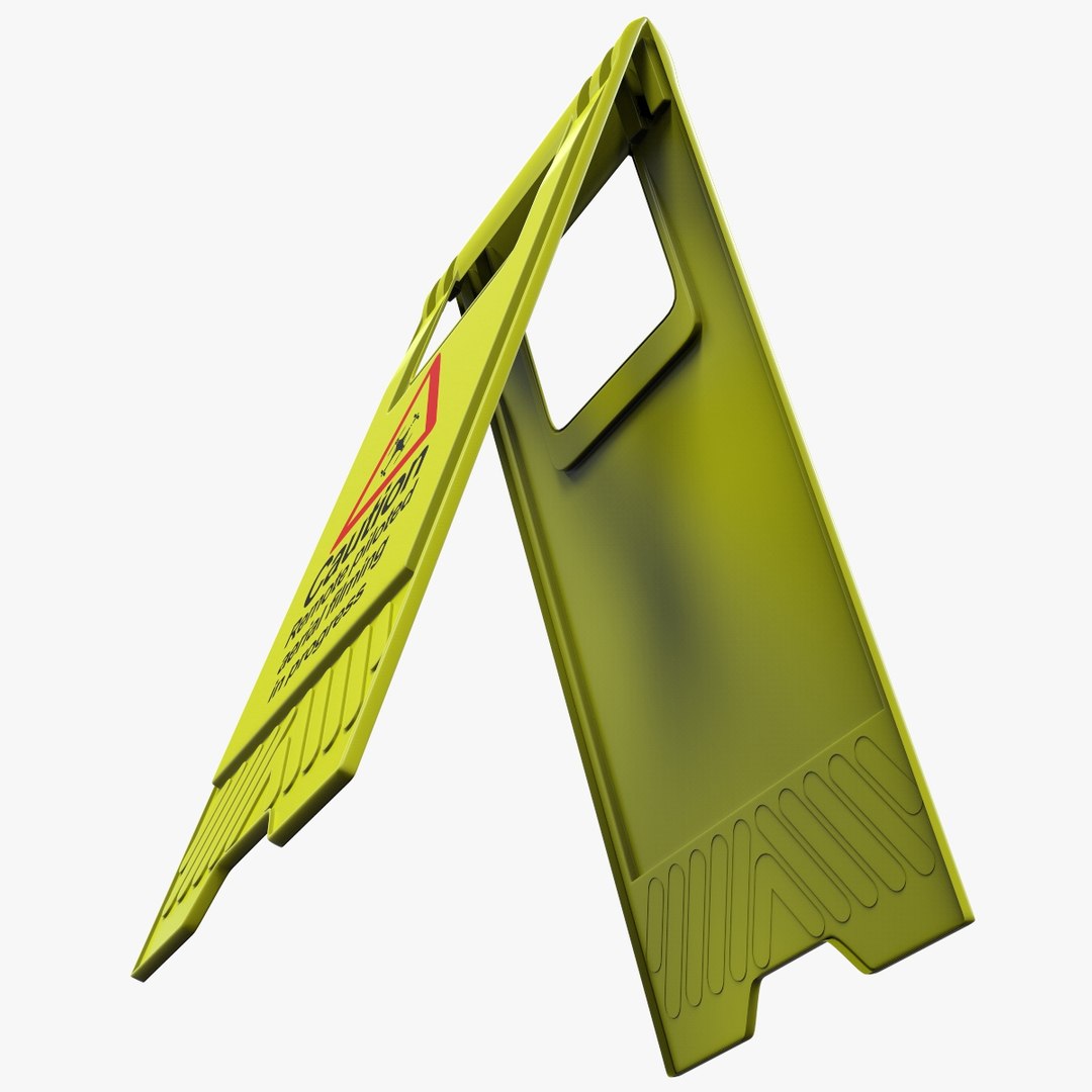 Street warning sign model - TurboSquid 1157028