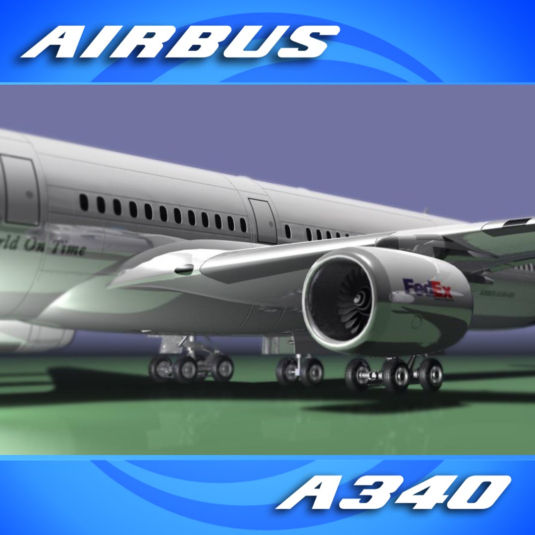 airbus a340-600 a340 3d model