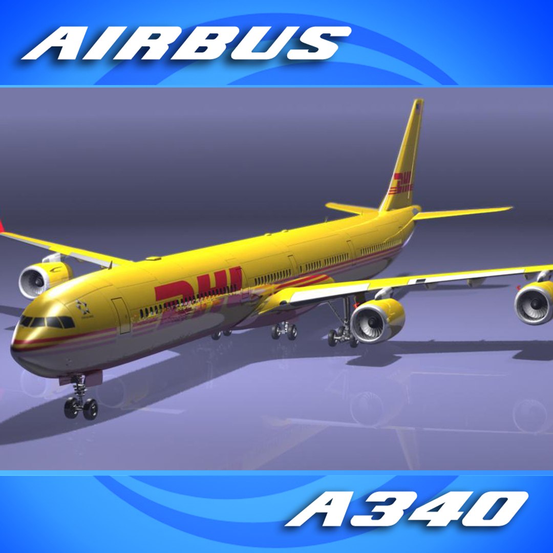 airbus a340-600 a340 3d model