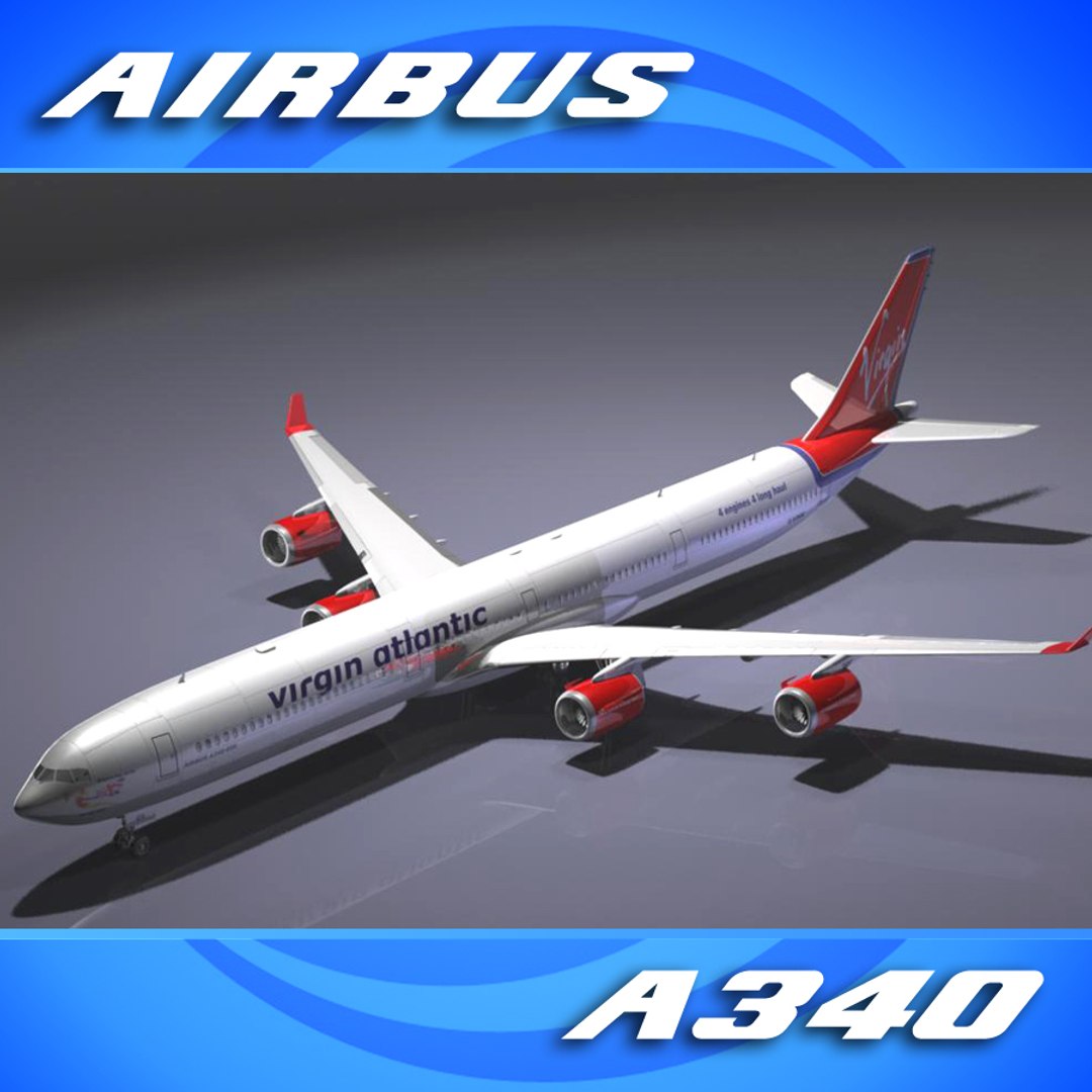 airbus a340-600 a340 3d model