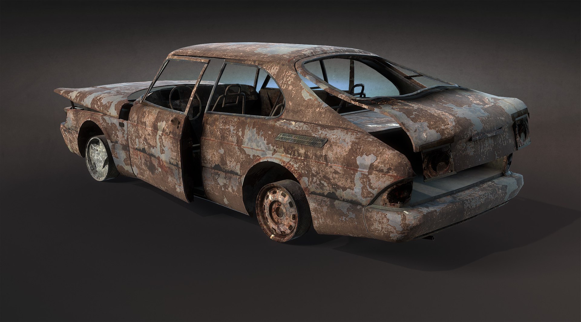 Set burnt cars 3D model - TurboSquid 1427026