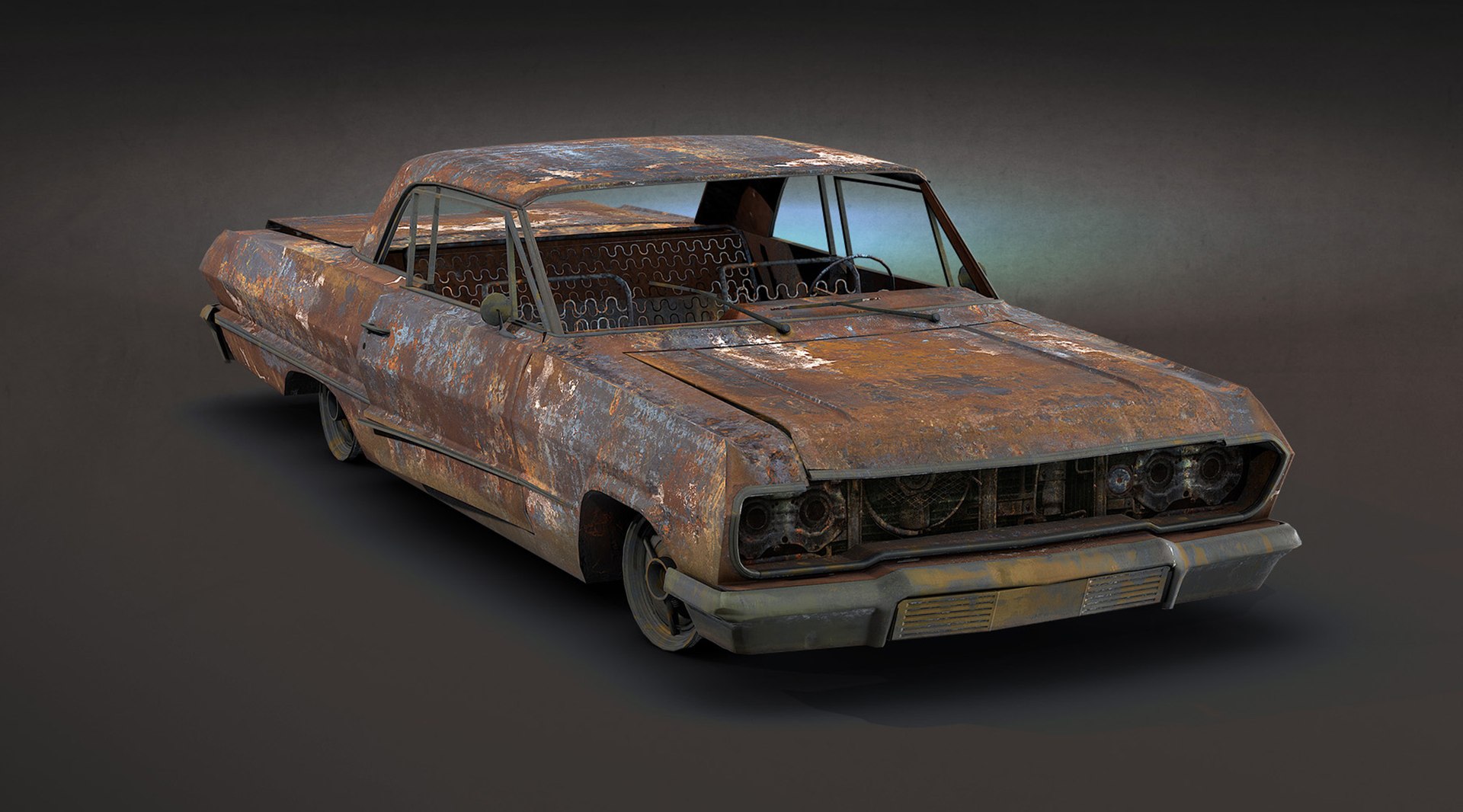 Set burnt cars 3D model - TurboSquid 1427026