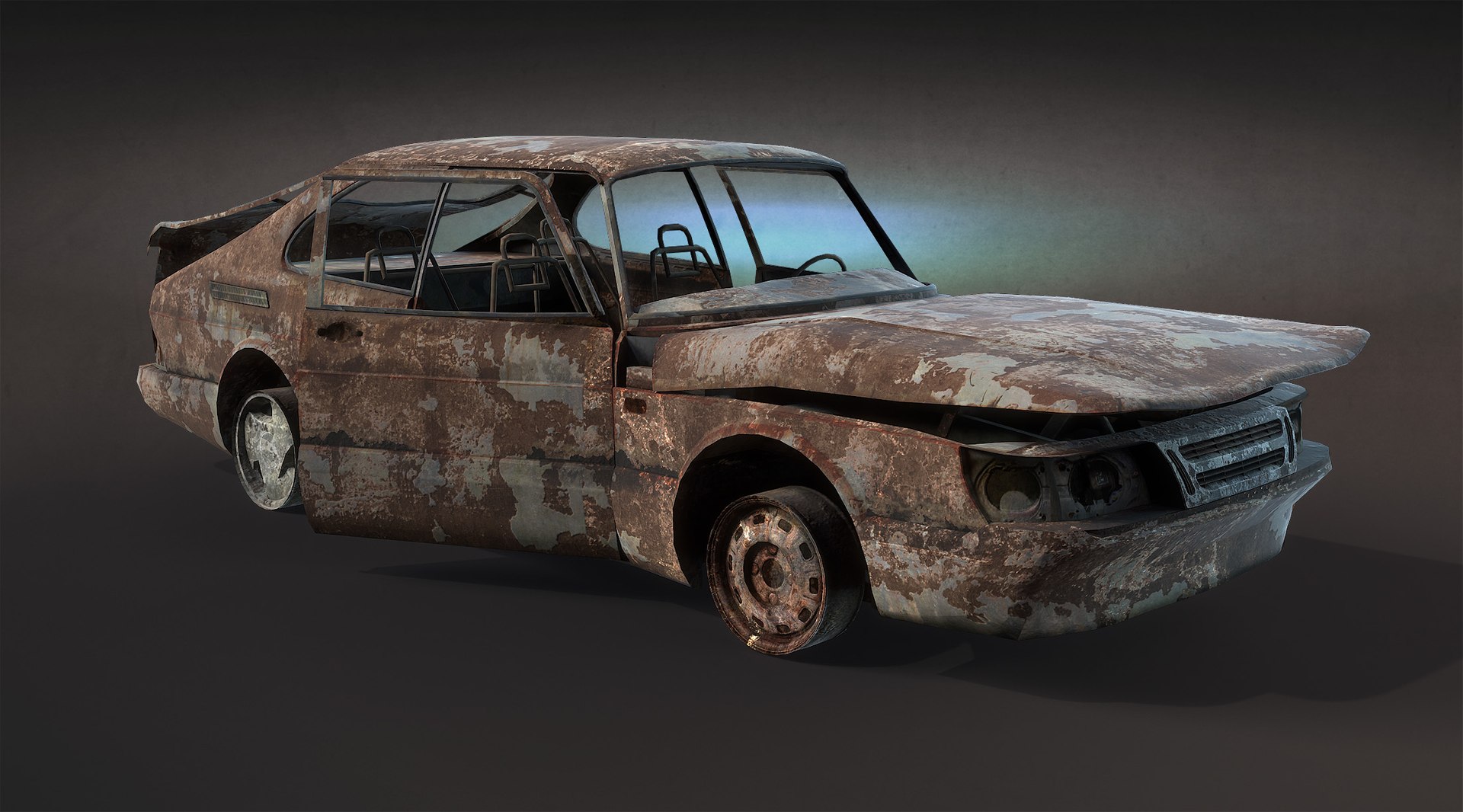 Set burnt cars 3D model - TurboSquid 1427026