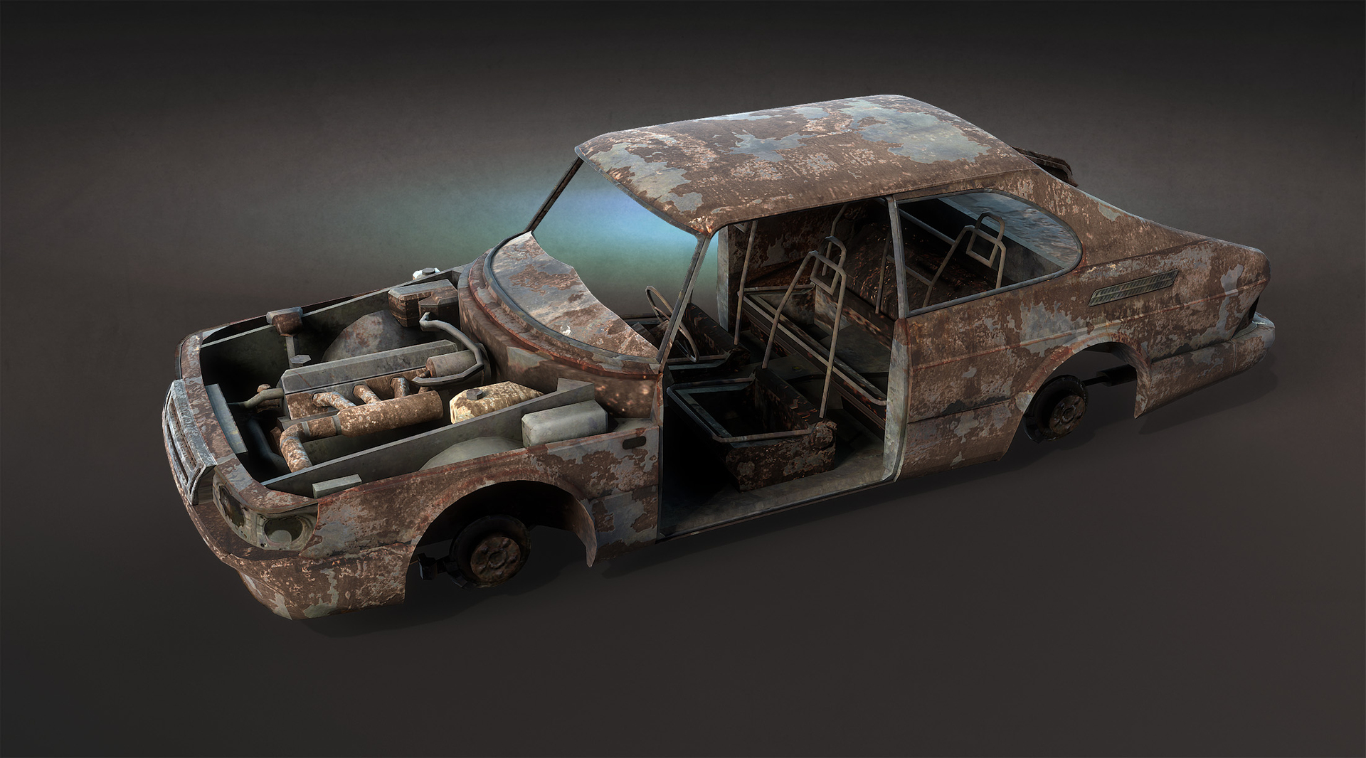 Set burnt cars 3D model - TurboSquid 1427026