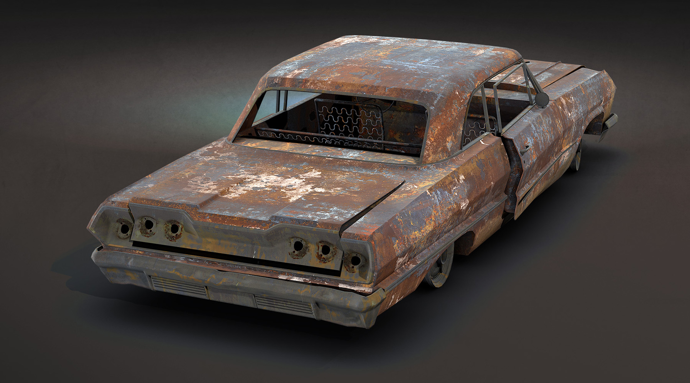Set burnt cars 3D model - TurboSquid 1427026