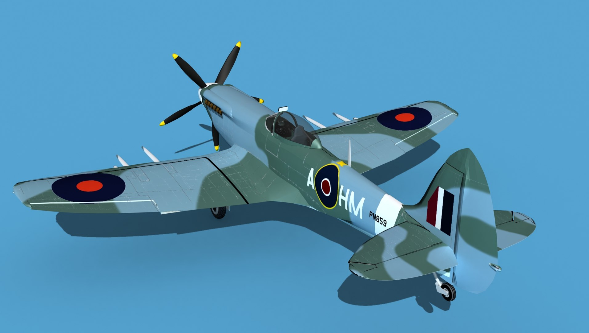 Supermarine Spitfire Mk XVIII V01 3D - TurboSquid 1925707