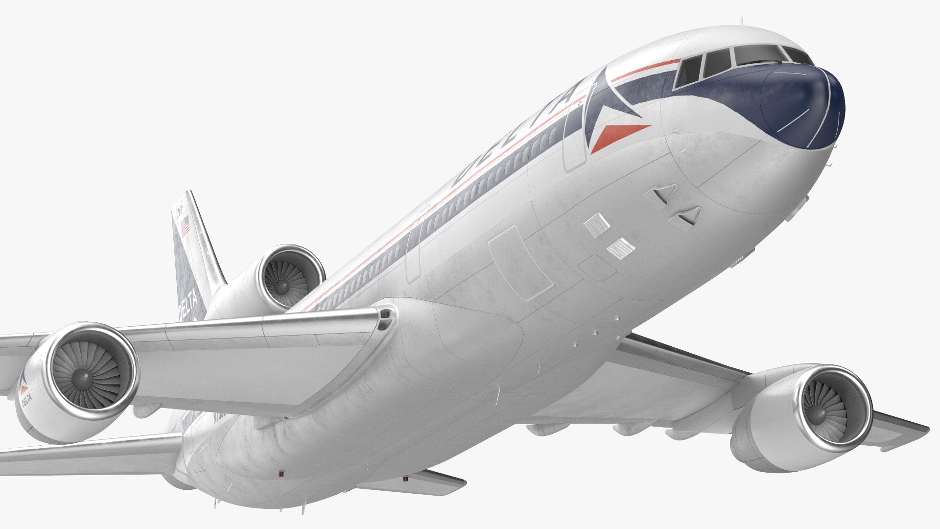 3D Delta Air Lines Lockheed L-1011 TriStar Flight model - TurboSquid ...
