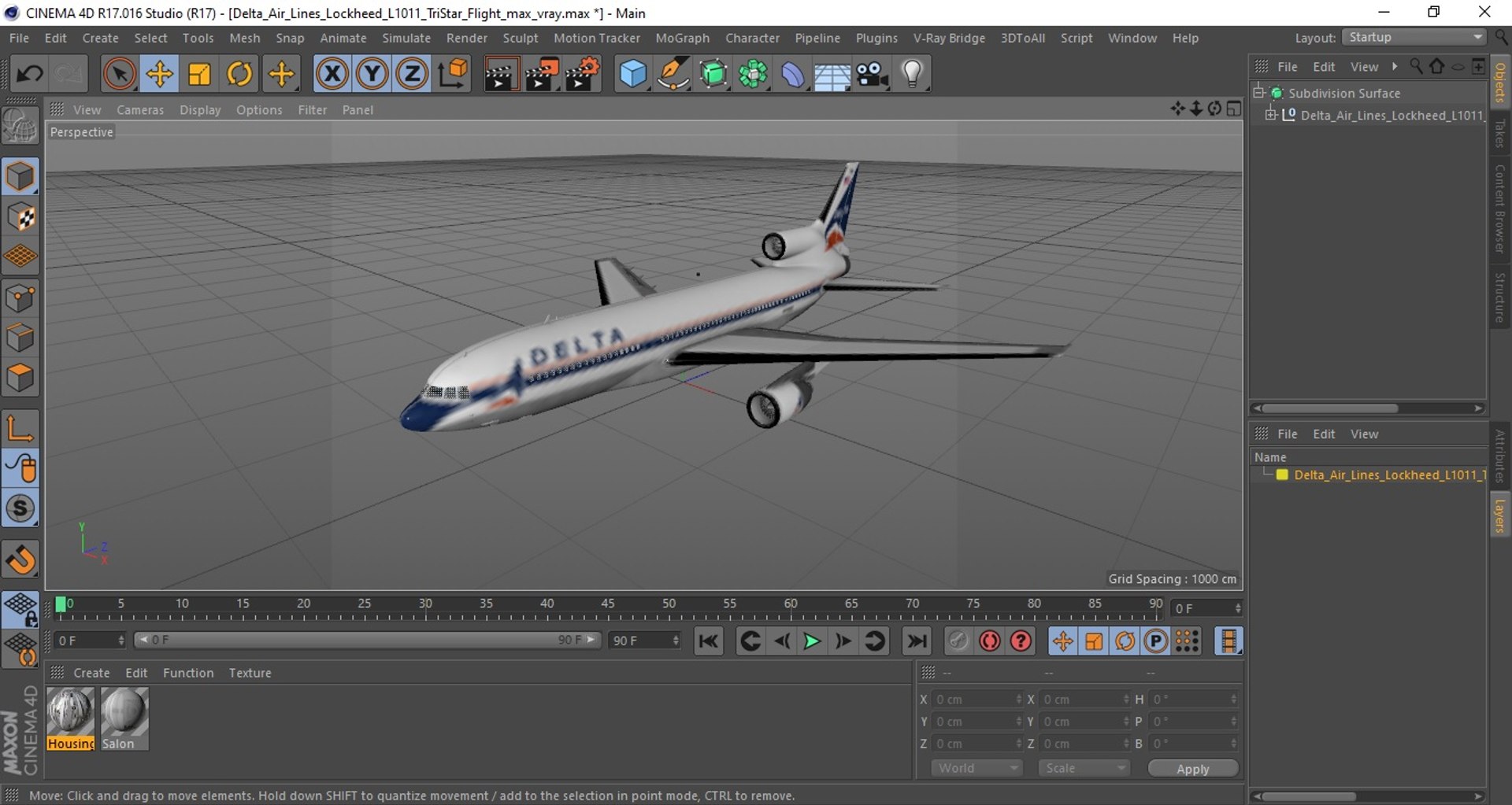 3D Delta Air Lines Lockheed L-1011 TriStar Flight model - TurboSquid ...