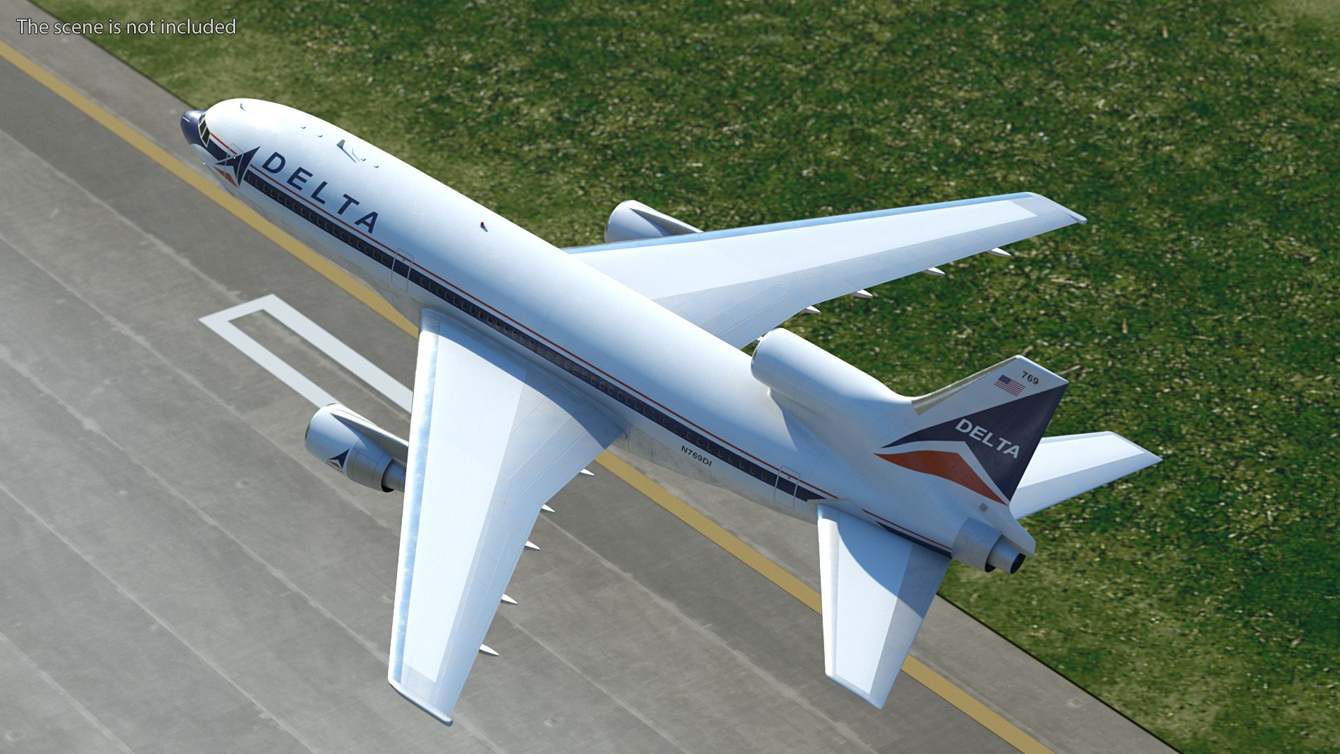 3D Delta Air Lines Lockheed L-1011 TriStar Flight model - TurboSquid ...