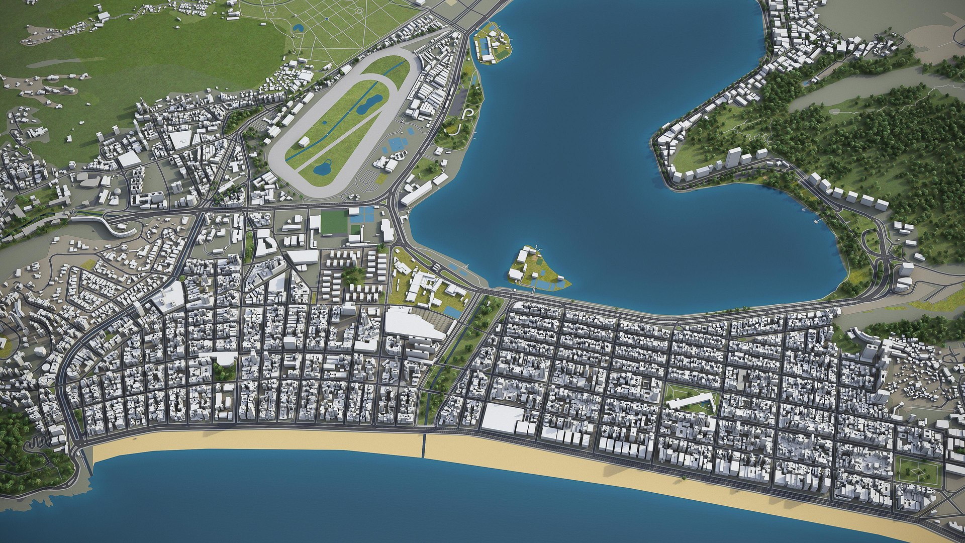 3D Rio Janeiro Surrounding Area Model - TurboSquid 1464226