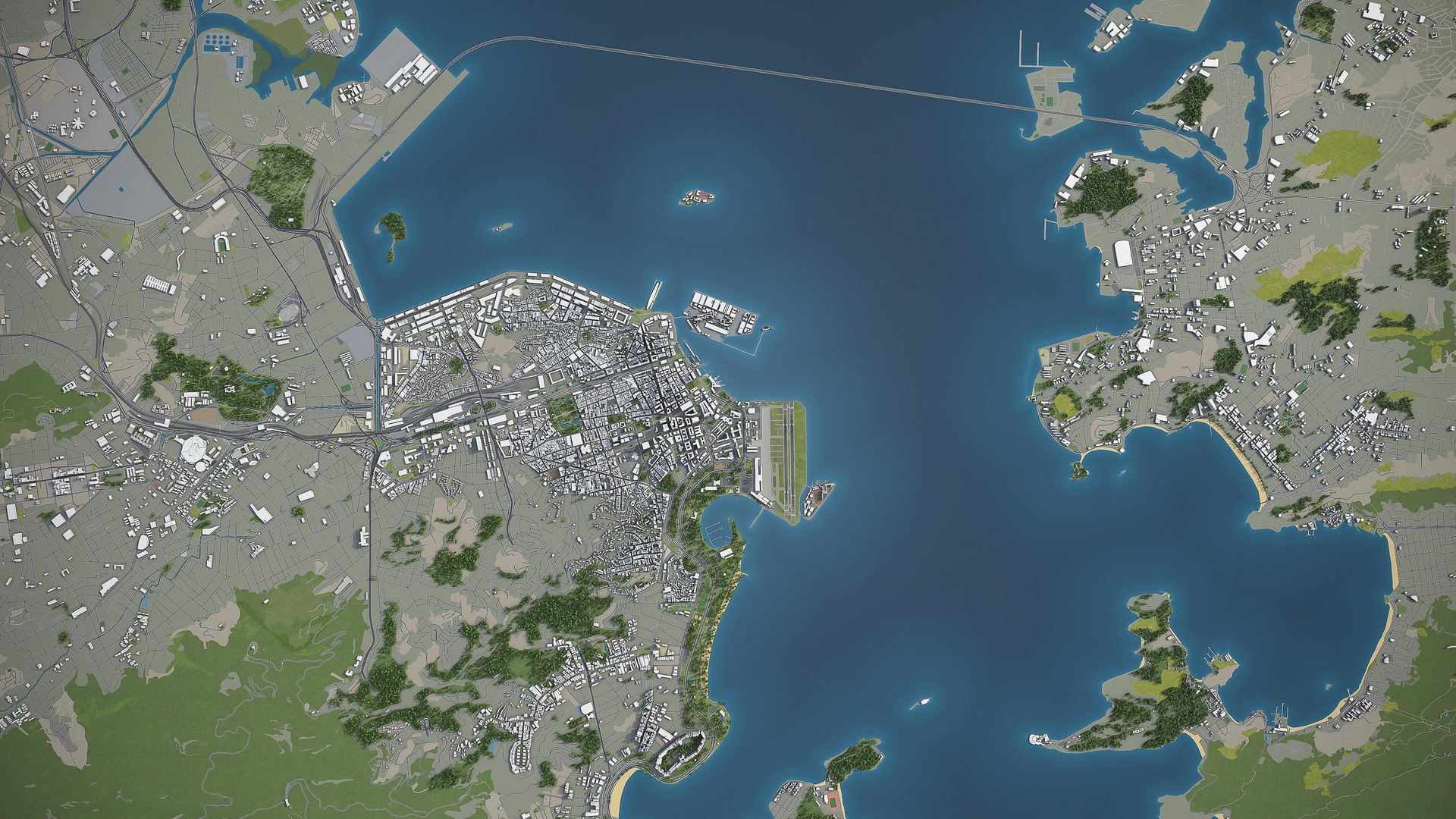 3D Rio Janeiro Surrounding Area Model - TurboSquid 1464226