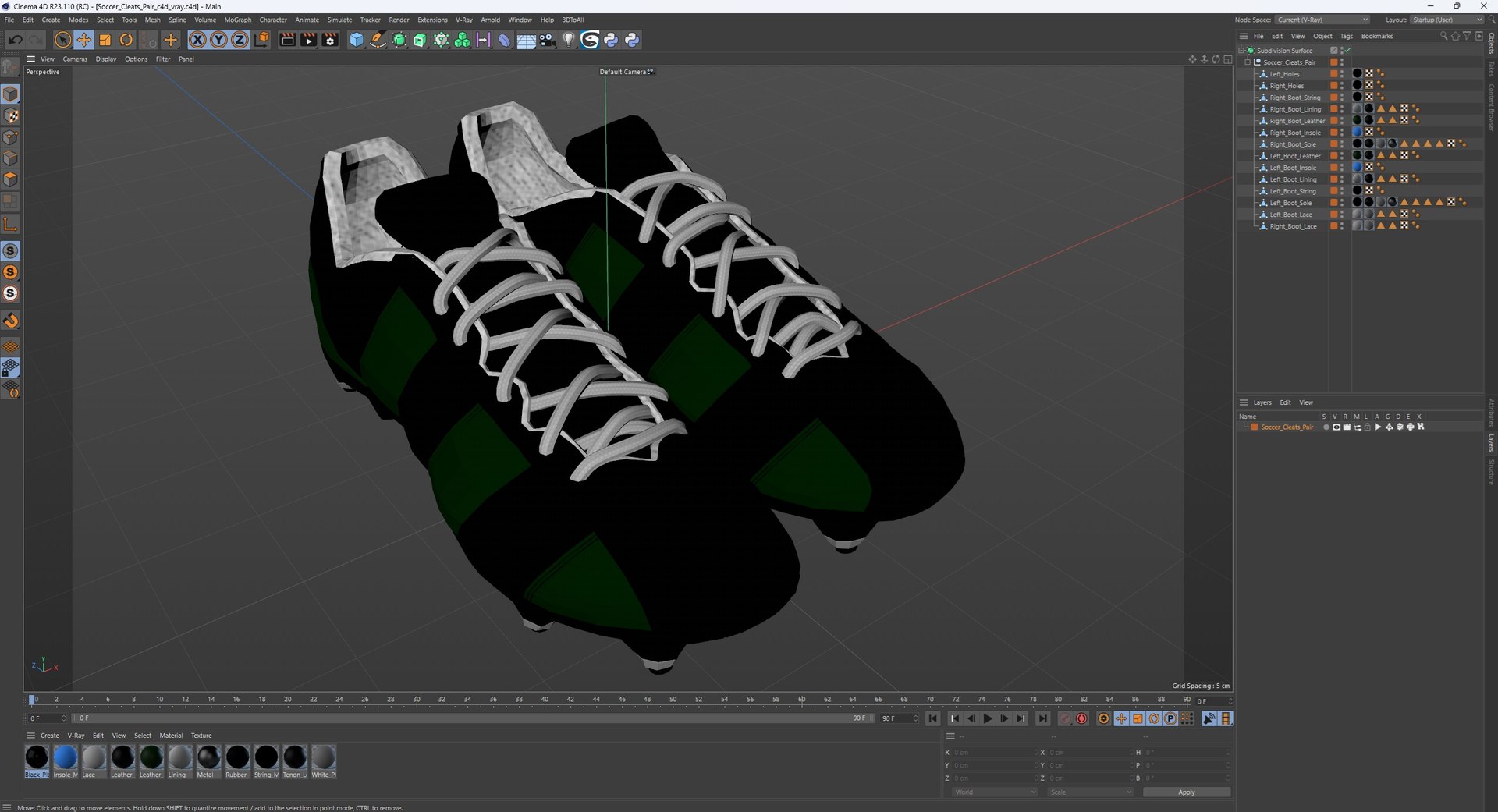 Soccer Cleats Pair 3D Model - TurboSquid 2326759