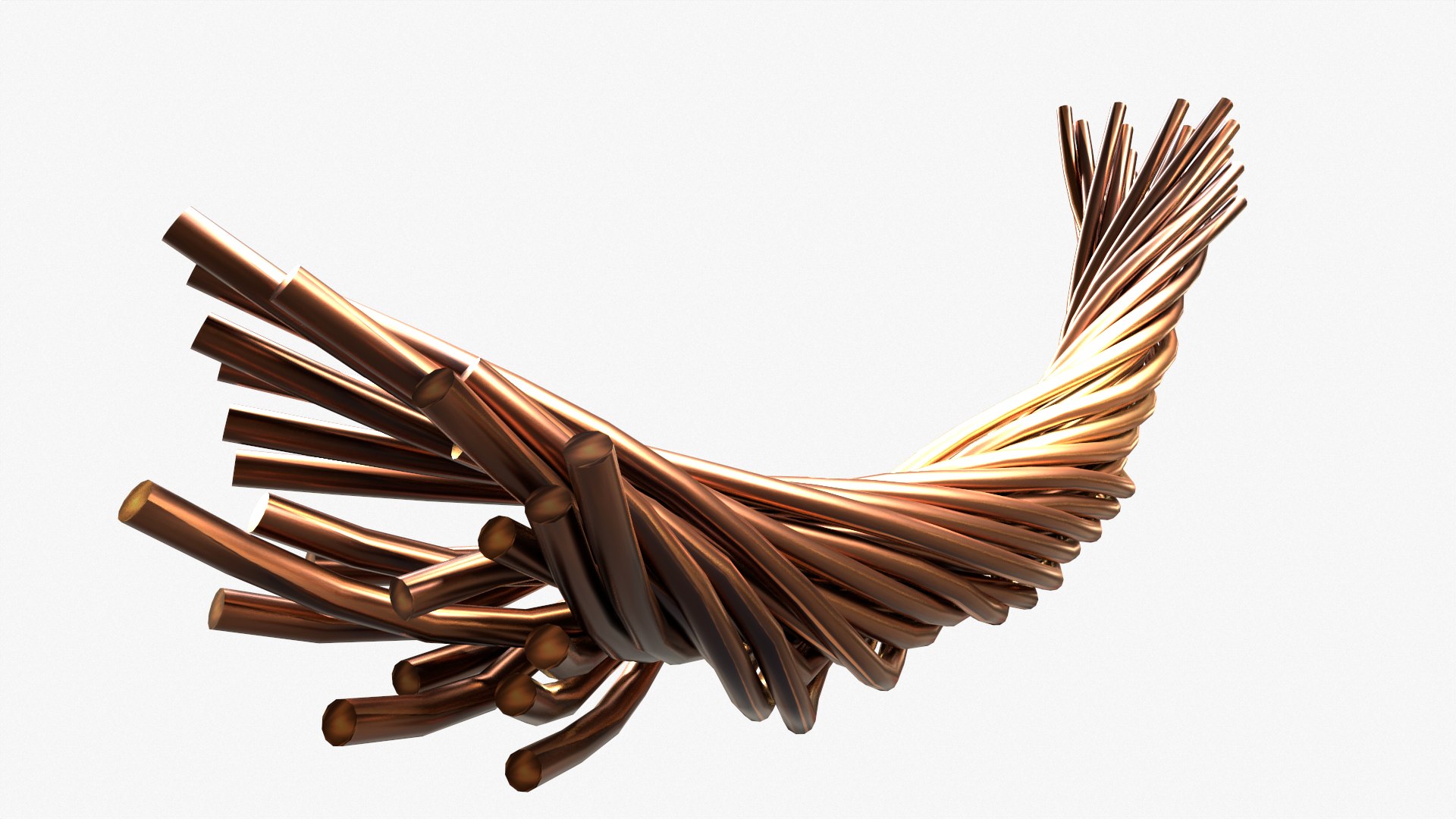 3D Copper Wire Cable Structure Model - TurboSquid 1782667