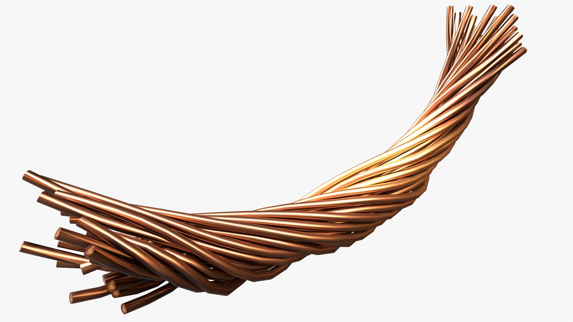 3D Copper Wire Cable Structure Model - TurboSquid 1782667