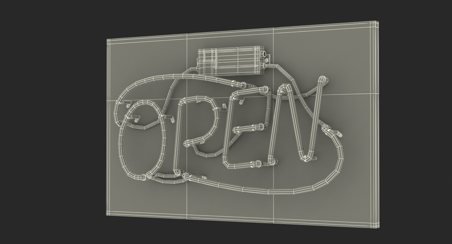Neon Sign Open 3D Model - TurboSquid 1369781