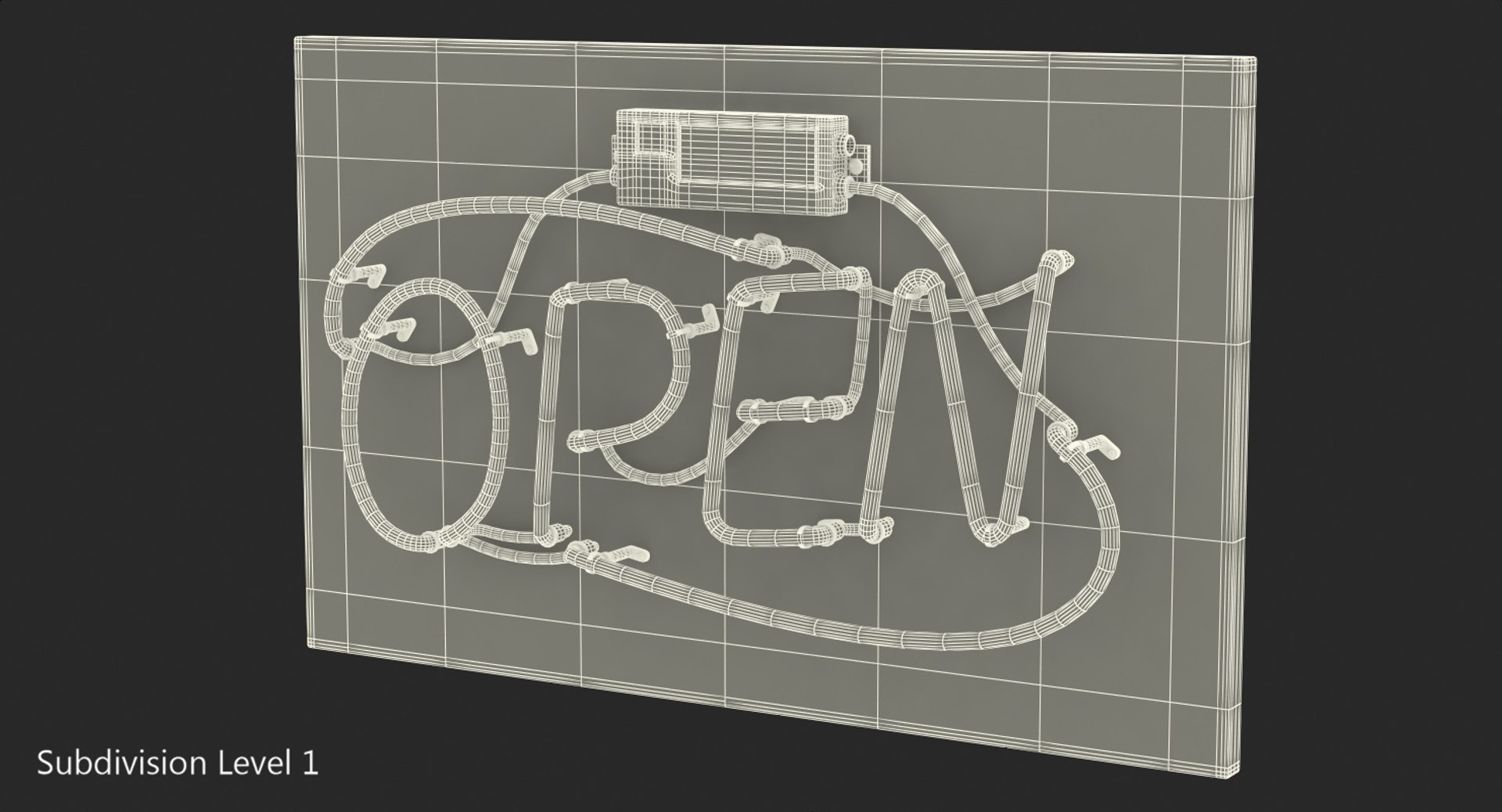 Neon Sign Open 3D Model - TurboSquid 1369781