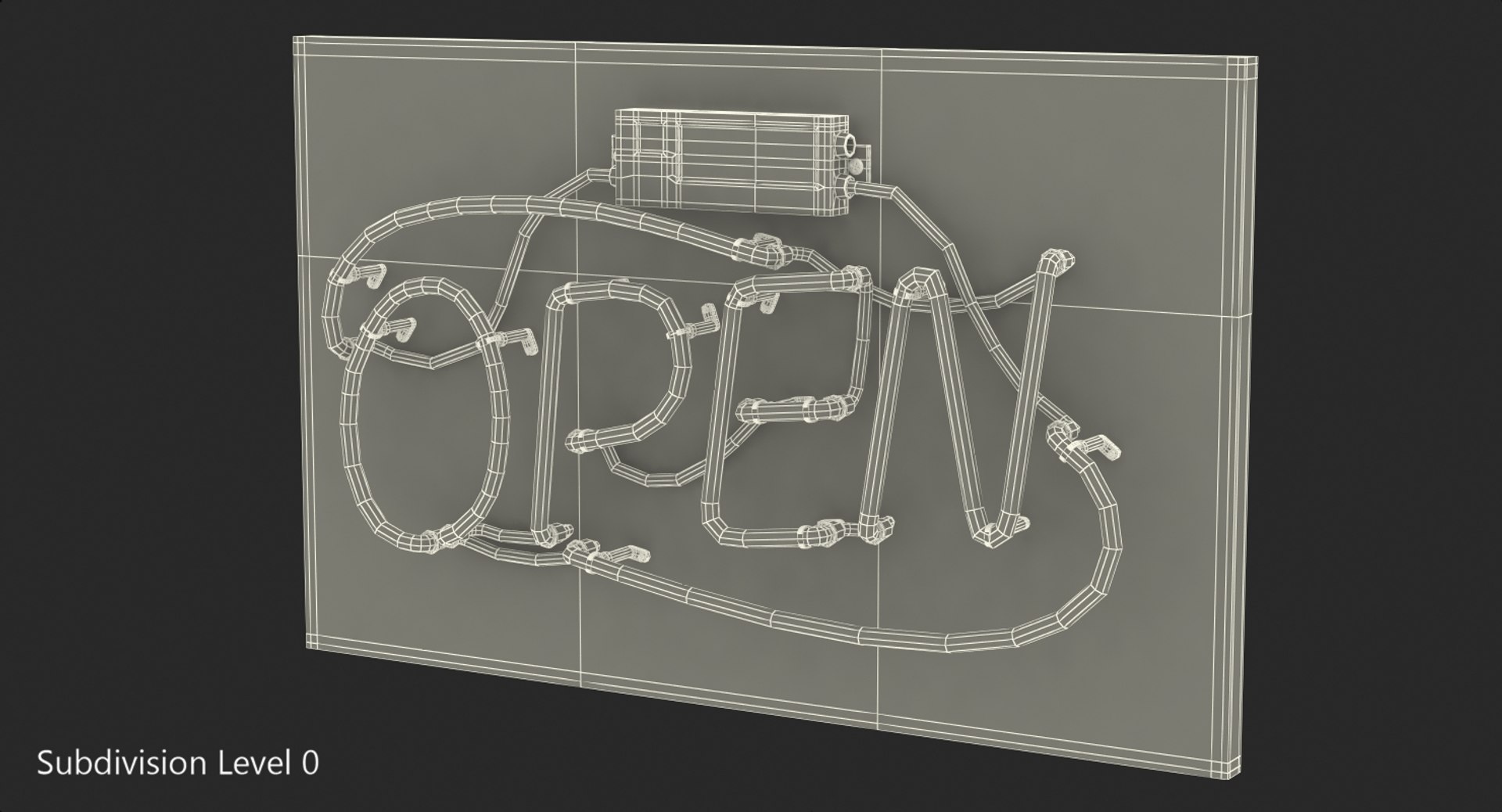 Neon Sign Open 3D Model - TurboSquid 1369781