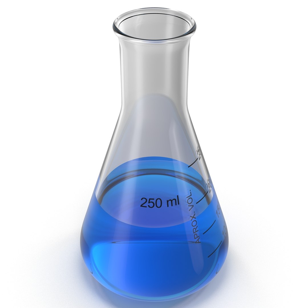 3d Model 250 Ml Erlenmeyer Flask