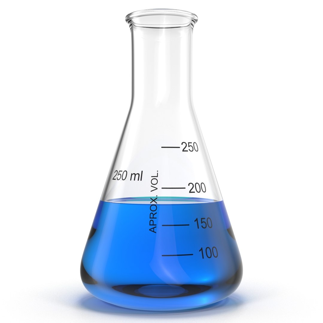 3d Model 250 Ml Erlenmeyer Flask