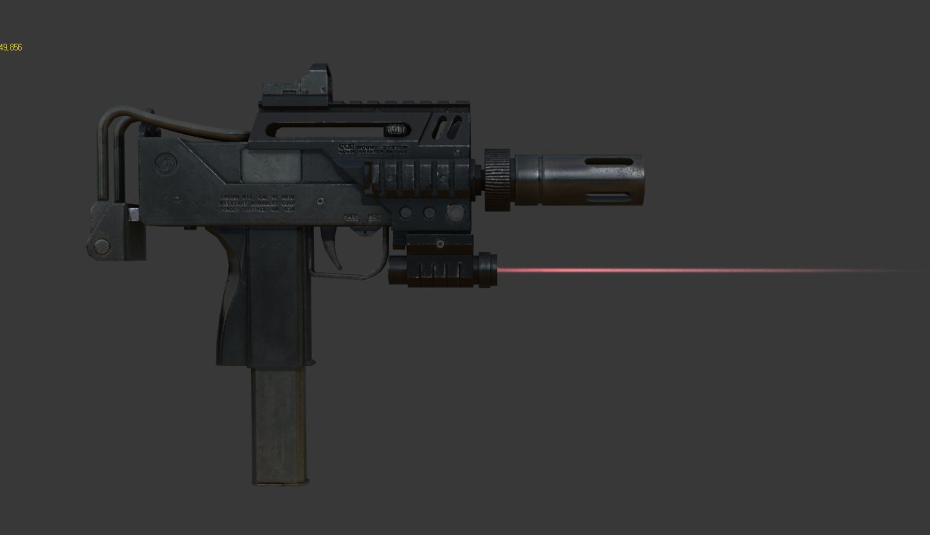 Ingram Mac-10 3d Max