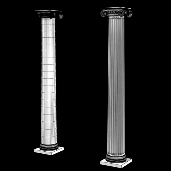 ionic column classic 3d max