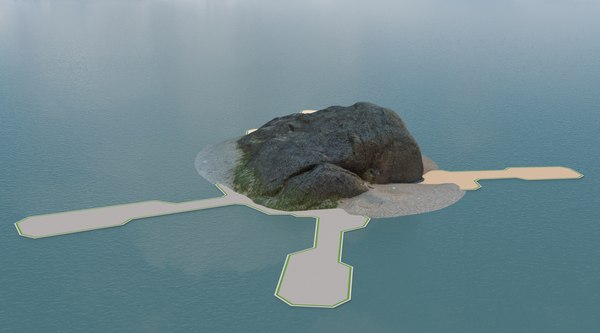modelo 3d Playa Roca Isla gratis - TurboSquid 2156195