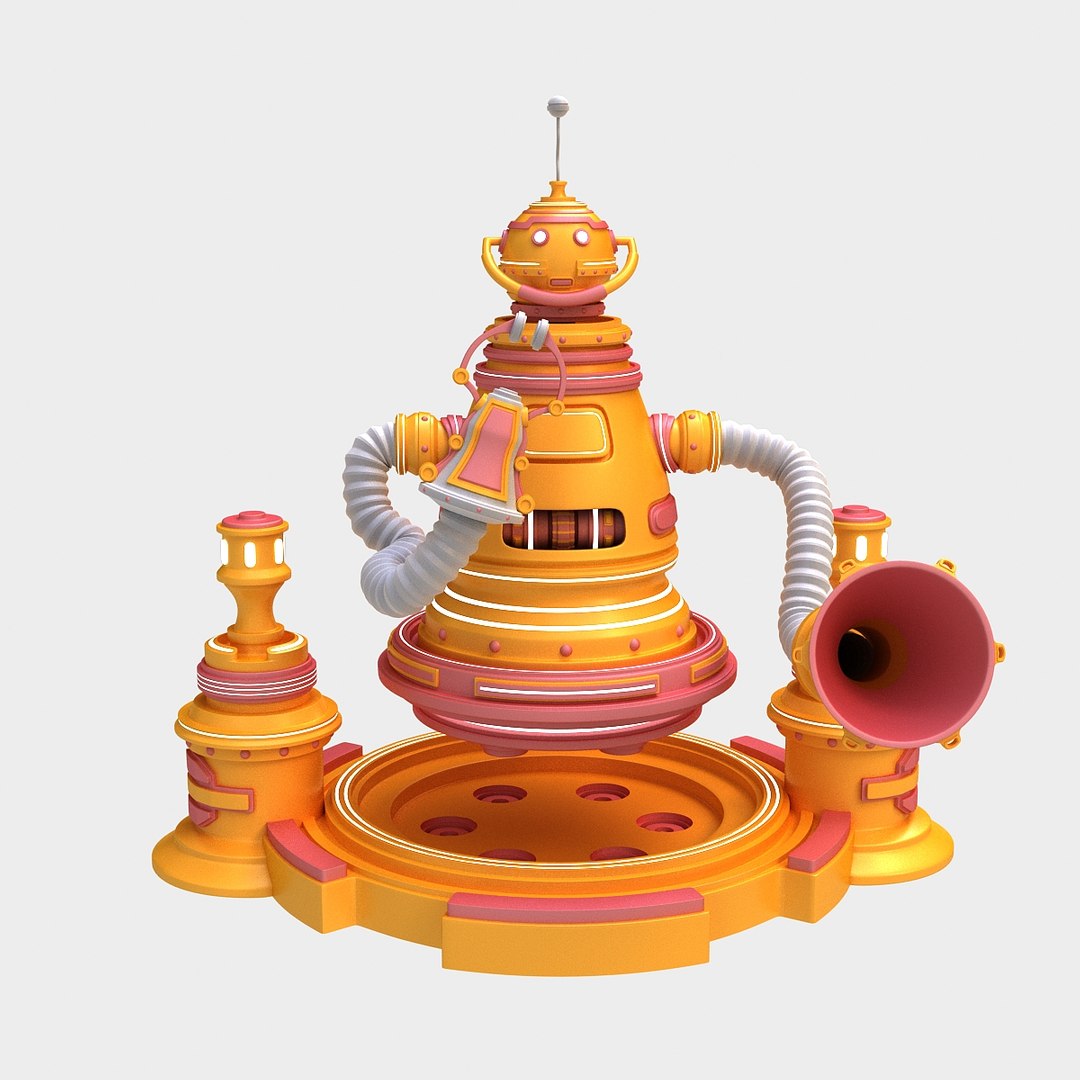 3D Cartoon Robot Model - TurboSquid 1301387