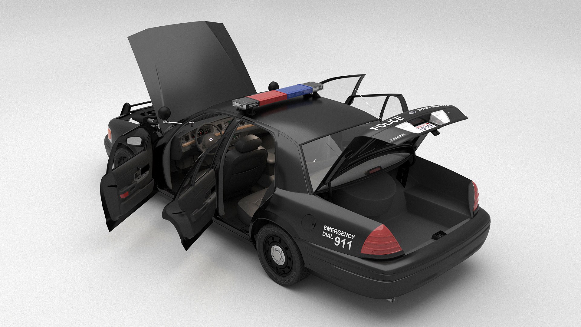 Ford Crown Victoria Police 3D - TurboSquid 2231735