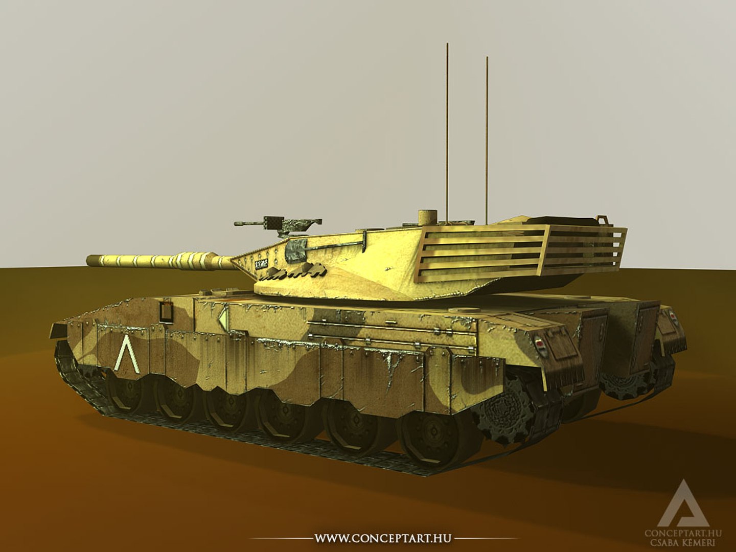 3d model merkava battle tank