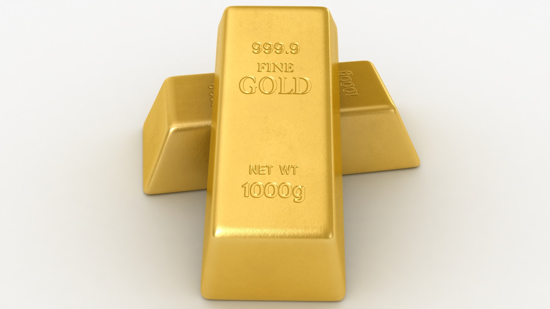 Realistic Gold Bars 3D Model - TurboSquid 1556555