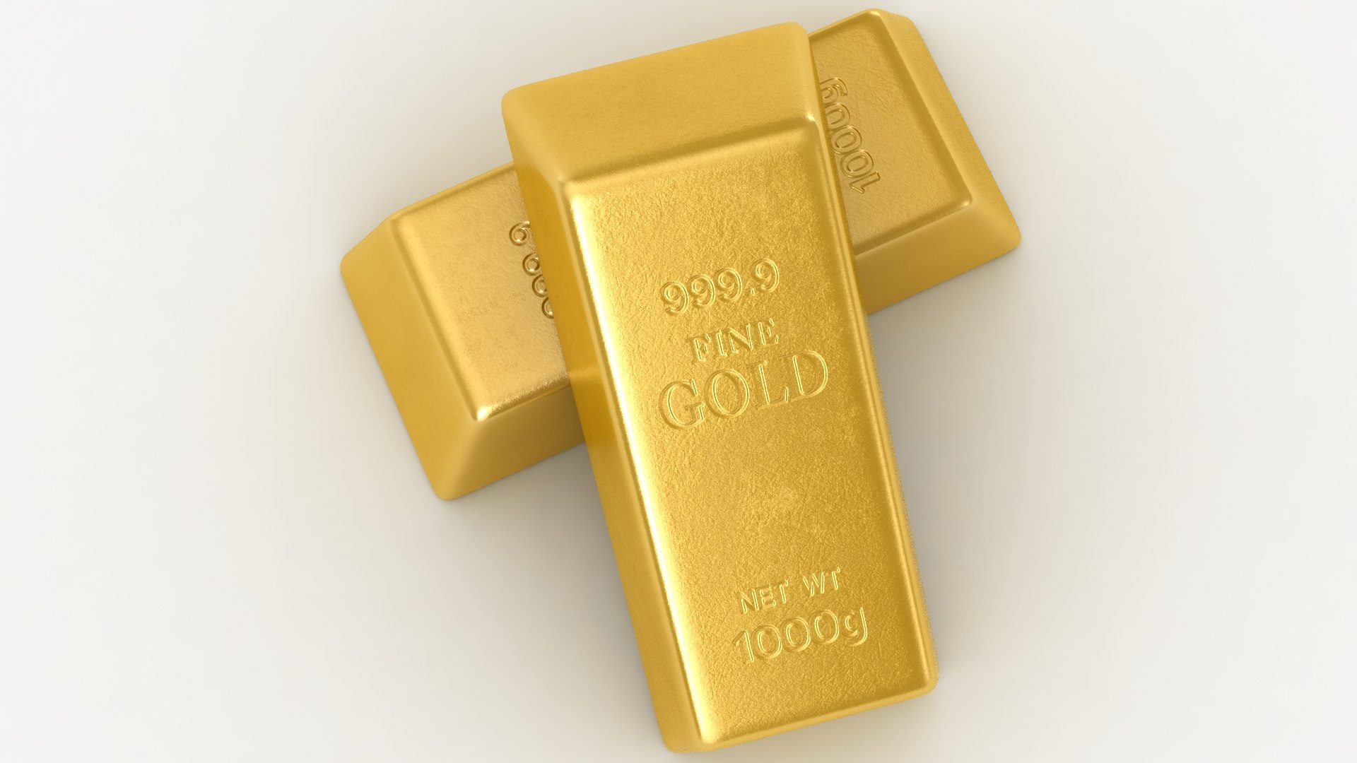Realistic gold bars 3D model - TurboSquid 1556555