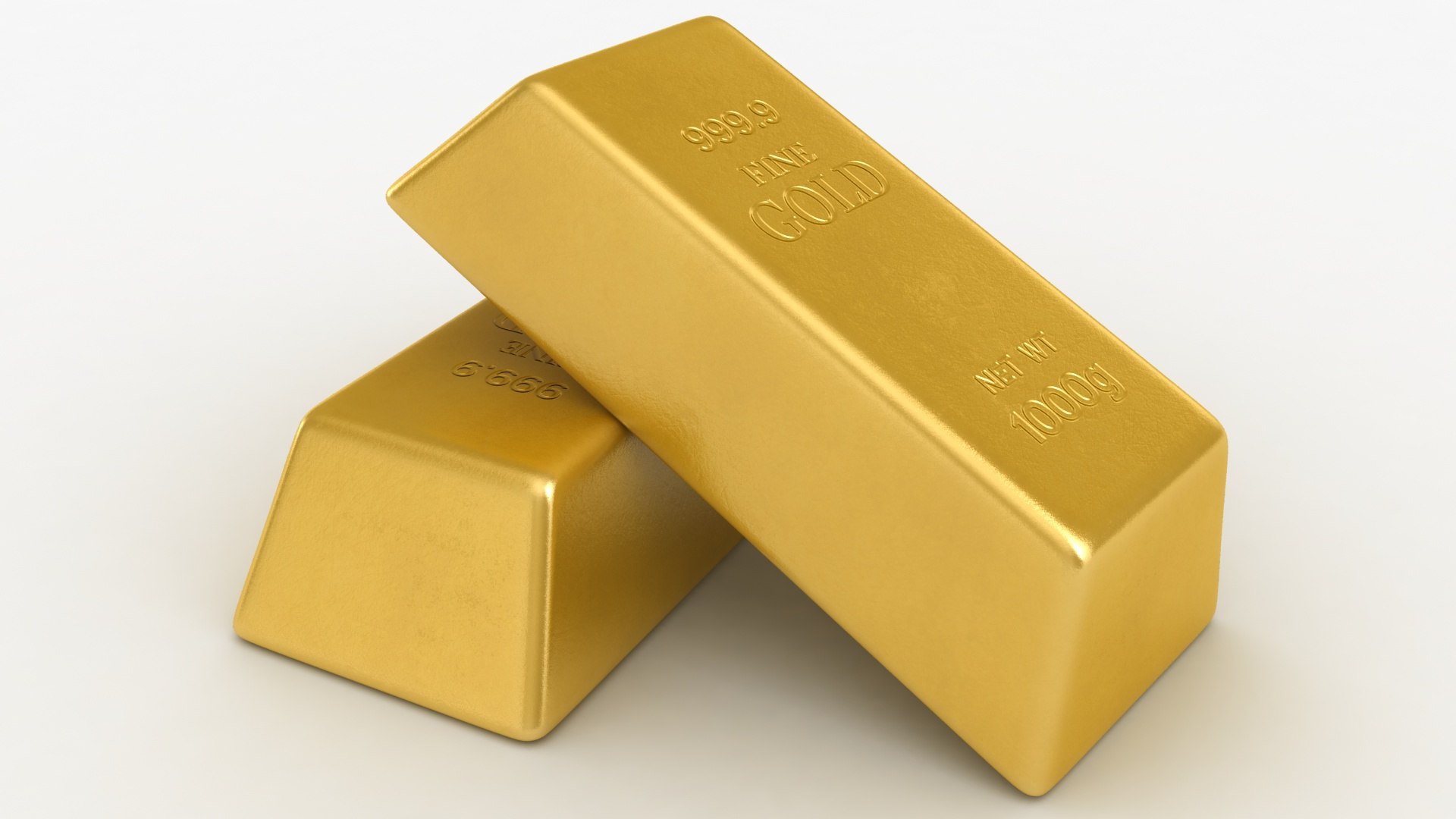 Realistic Gold Bars 3D Model - TurboSquid 1556555