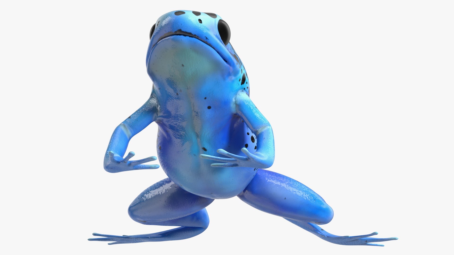 3D Poison Dart Frog Blue Crawling Pose - TurboSquid 2185970