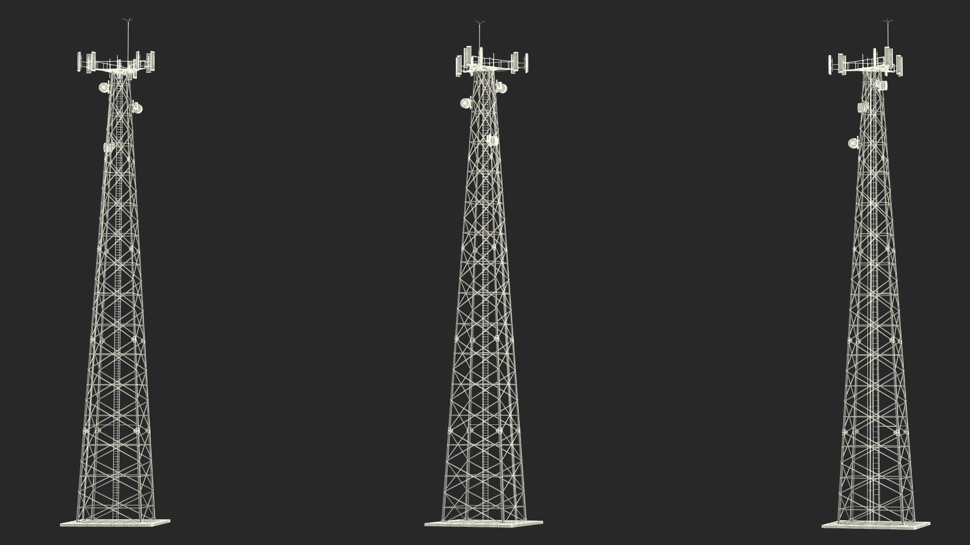 3D Cellular Communication Tower - TurboSquid 2199158