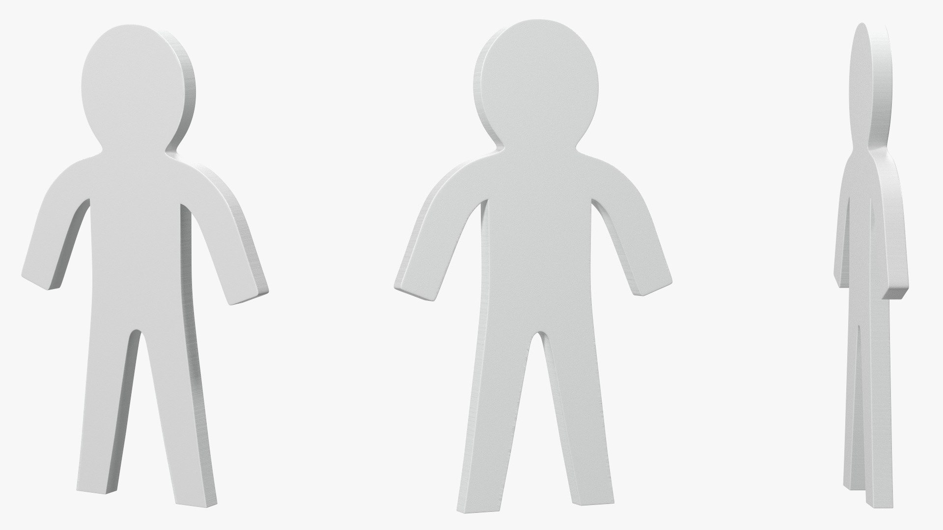 Plastic Stickman Rigged White for Maya 3D - TurboSquid 2122368