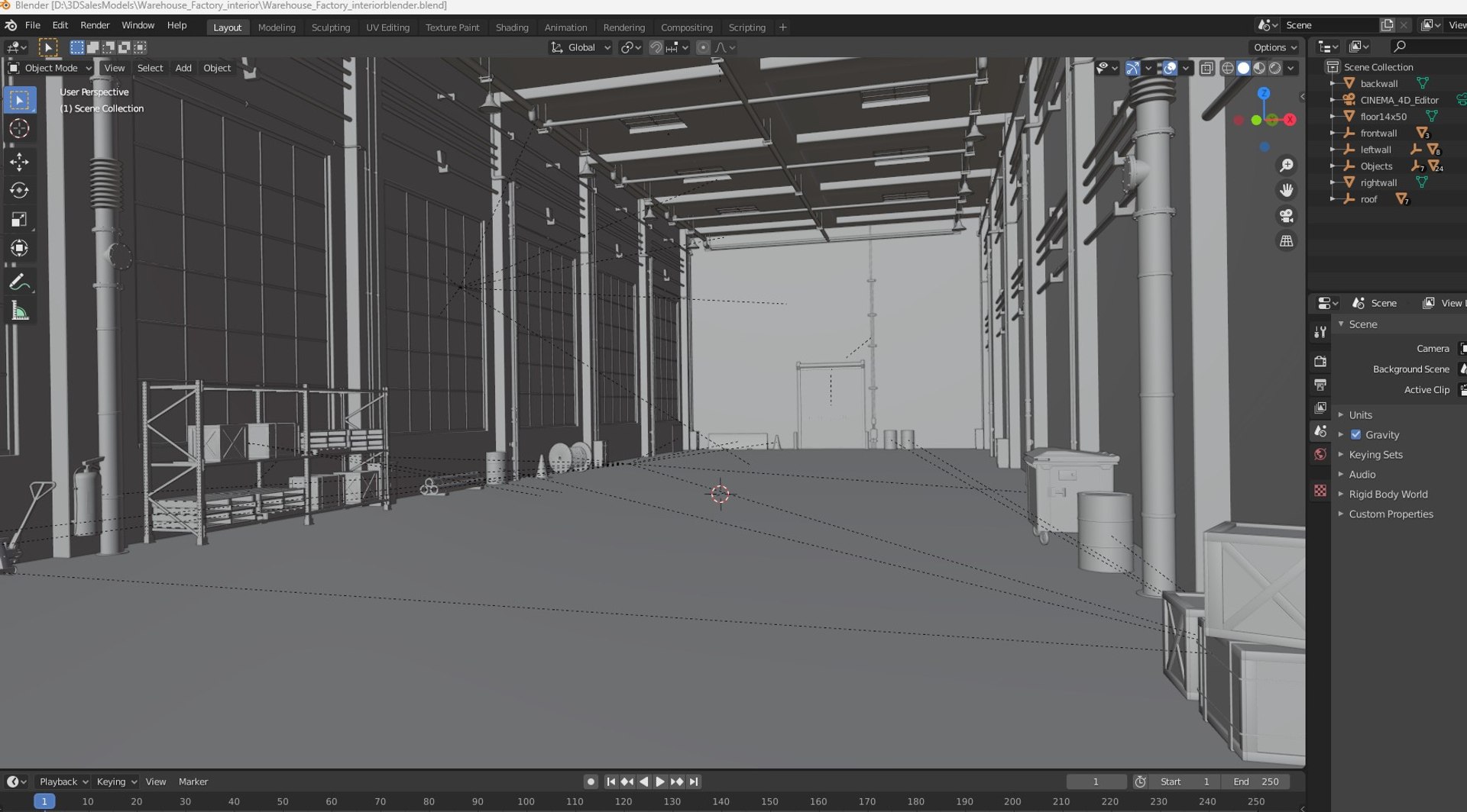 Warehouse Factory Interior 3D Model - TurboSquid 2292851