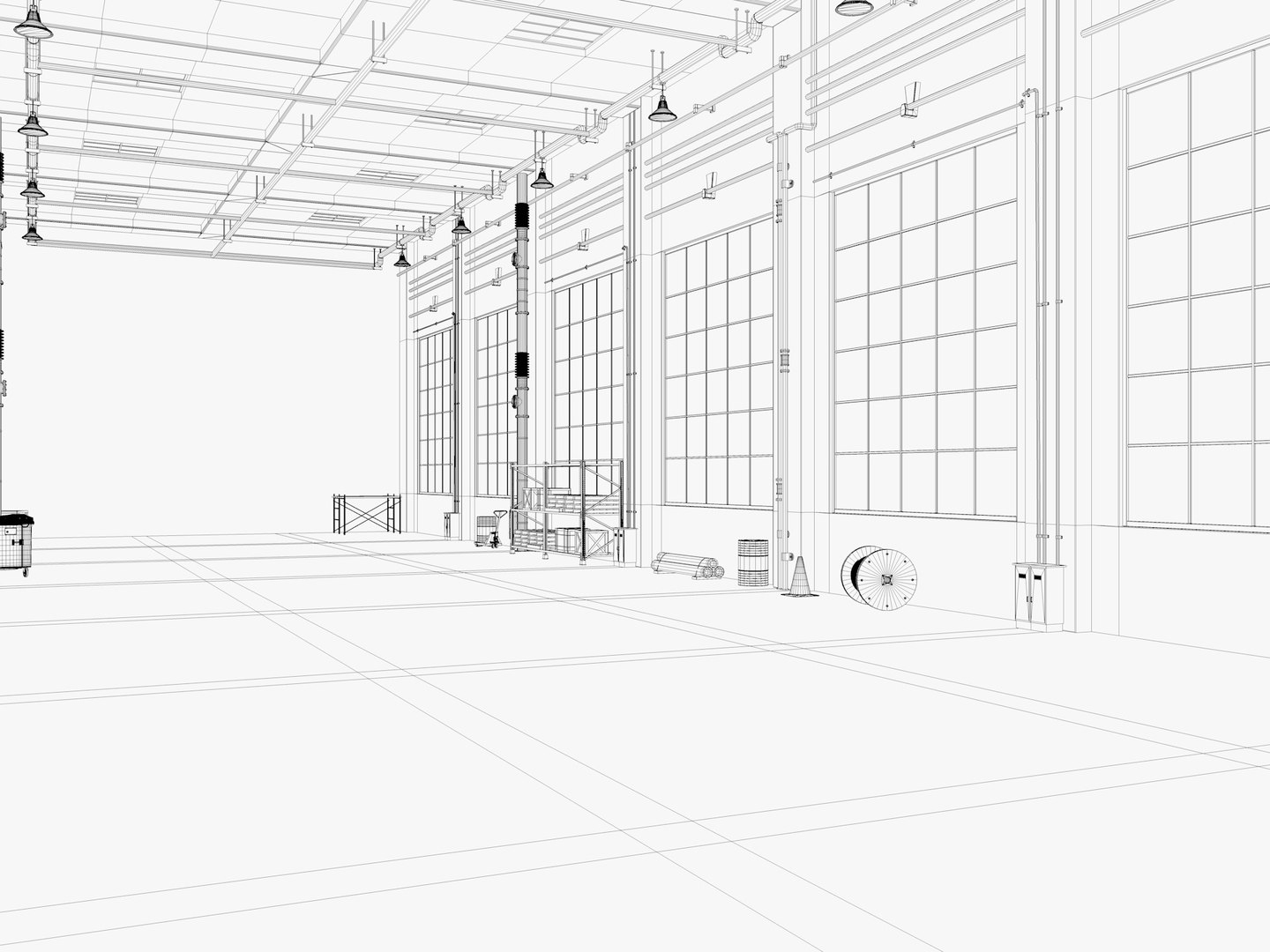 Warehouse Factory Interior 3D Model - TurboSquid 2292851