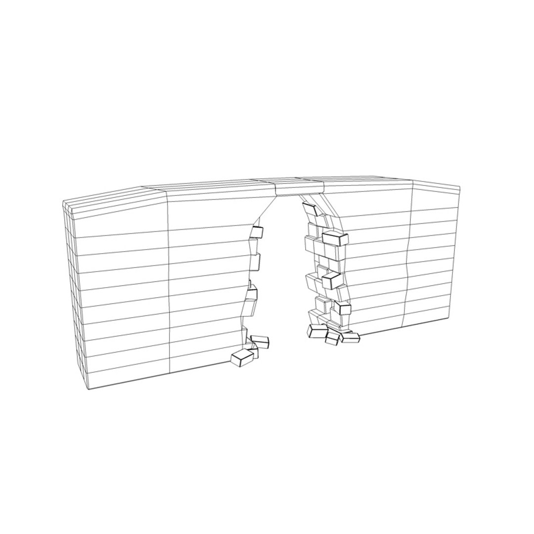 Broken Wall 3d Model